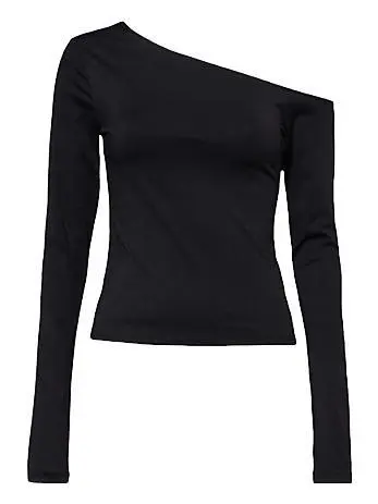 Good American Weightless Scuba Stretch-woven Top - Black001
