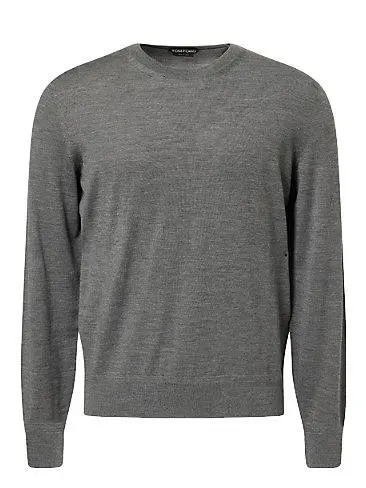TOM FORD Fine-gauge Crewneck Wool Jumper - Light Charcoal