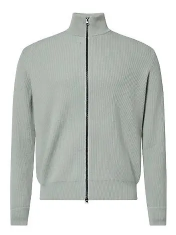 Stone Island Ribbed High-neck Cotton-knit Jumper - Sage