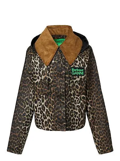 Barbour Leopard Print Waxed Cotton Anorak - Leopard Print/classic