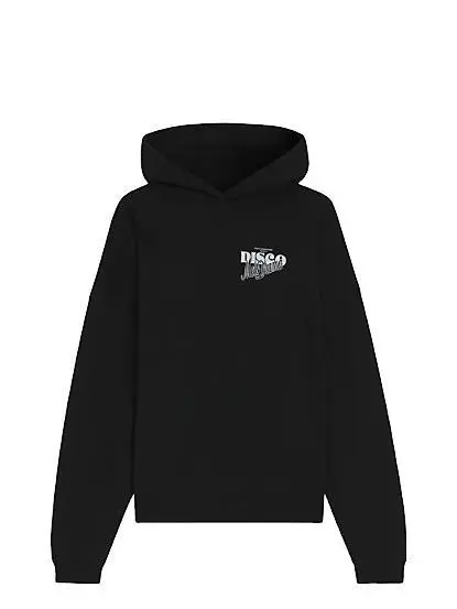 Hugo Branded-print Relaxed-fit Hoody - Black