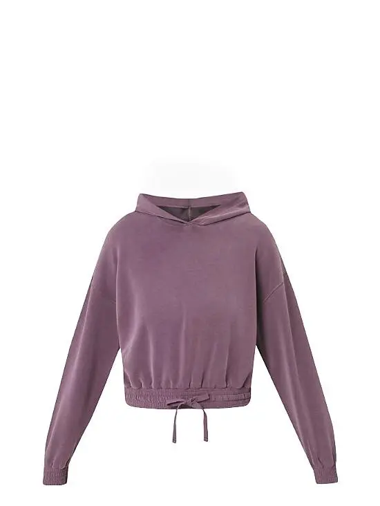 Sweaty Betty Stretch-jersey Cropped Hoody - Neptune Purple