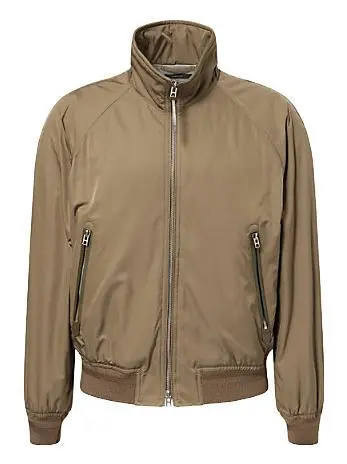 TOM FORD Regular-fit High-neck Woven Jacket - Olive Green