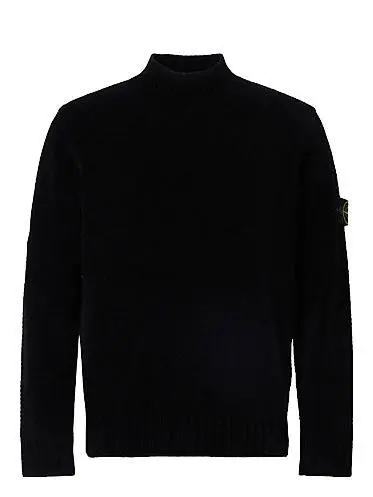 Stone Island Cotton-knit Chenille Crewneck Jumper - Black