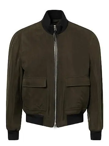 TOM FORD Regular-fit Crewneck Woven Jacket - Forest Green