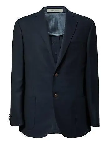 Corneliani Notched-lapel Single-breasted Wool Blazer - China Blue