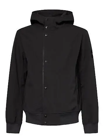 Stone Island Soft Shell-r Hooded Jacket - Black