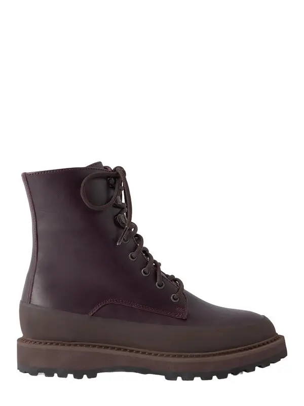 Le Monde Beryl Dolomite Leather Ankle Boots - Purple