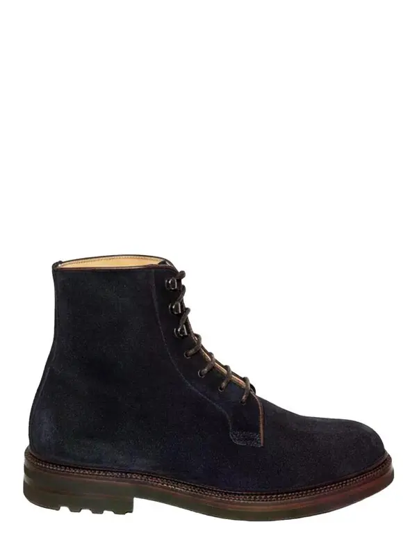 Brunello Cucinelli Lace-up Suede Boots - Blue