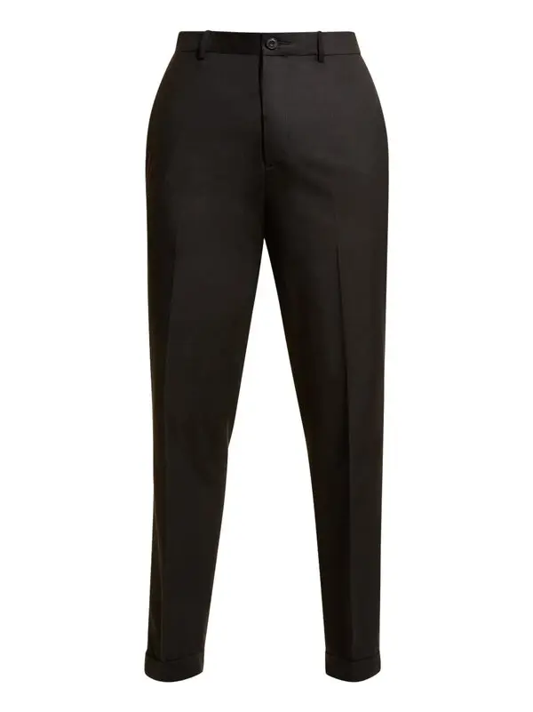 Vince Tapered Cuffed Trousers - Black