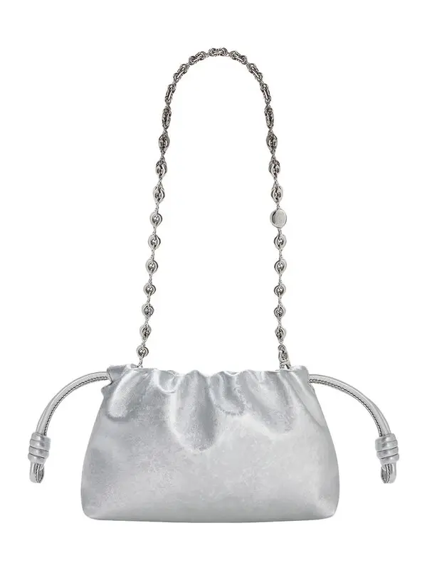 Loewe Flamenco Clutch Bag - Silver