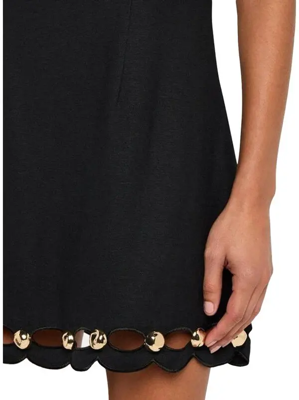 Simkhai Lindley Linen-blend Mini Dress - Black