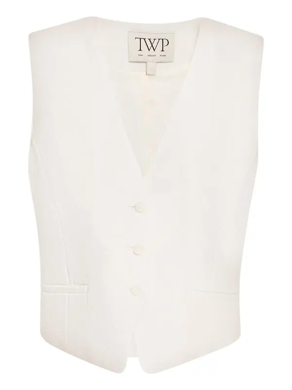 TWP Mila Linen Vest - Ivoire