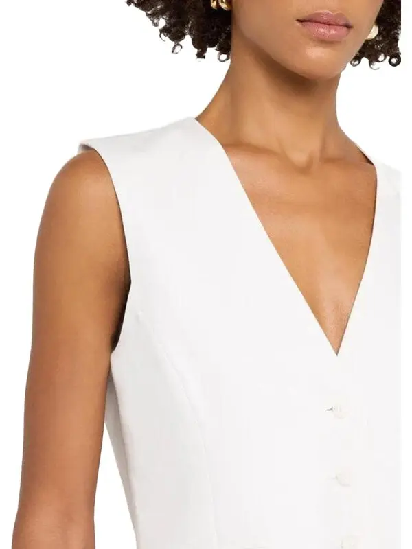 TWP Mila Linen Vest - Ivoire