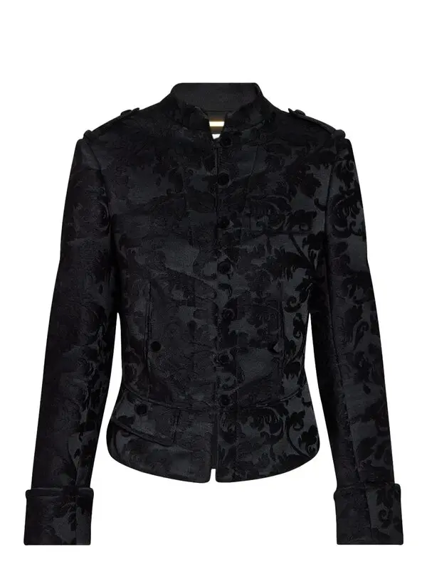 Chloé Jacquard Velvet Single-breasted Jacket - Black