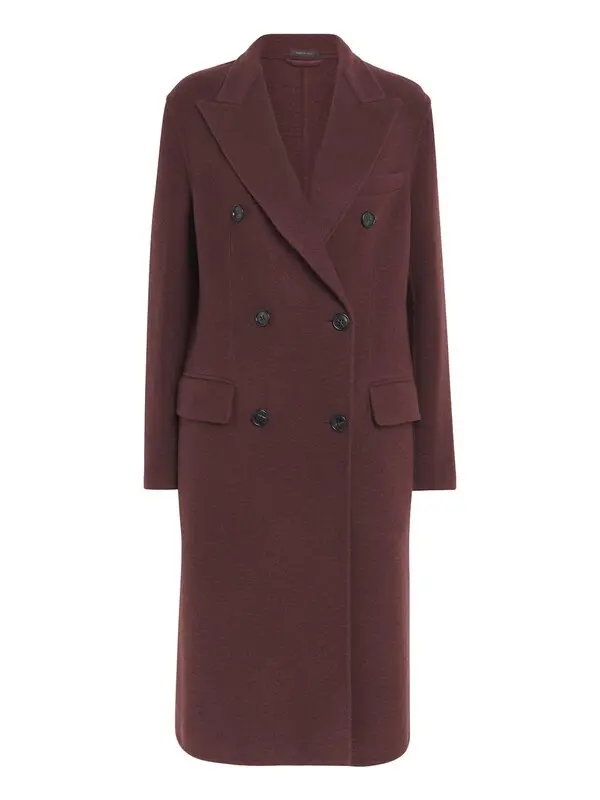 Brioni Cashmere-wool Salomone Overcoat - Burgundy