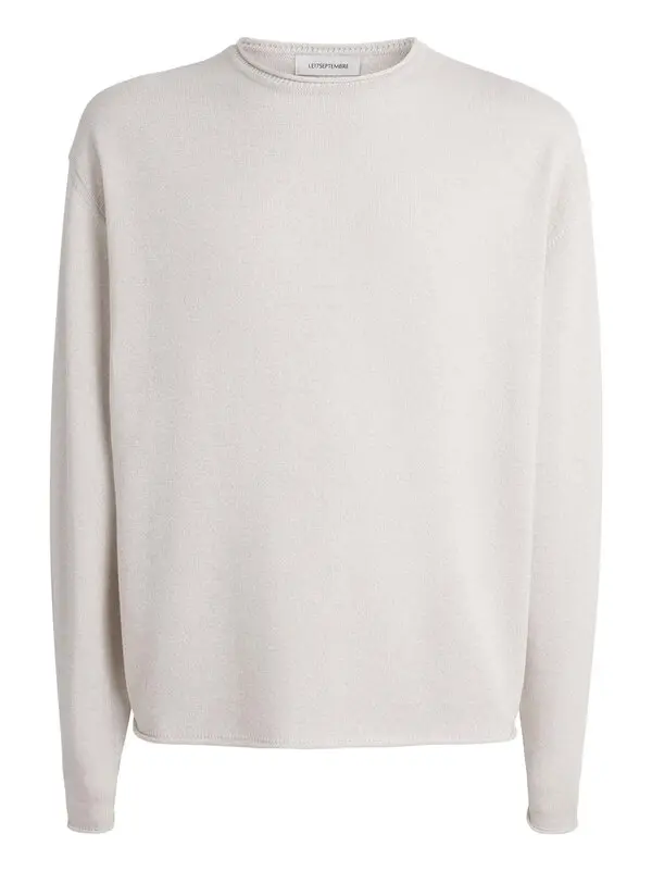 LE17SEPTEMBRE Cotton-blend Textured Sweater - White