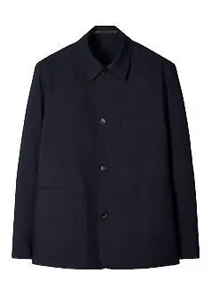 Paul Smith Check Merino Work Jacket - Blue