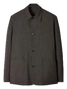 Paul Smith Checked Merino Wool Jacket - Grey