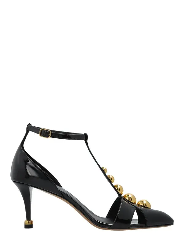 Chloé Cleia Leather Heeled Shoes - Black