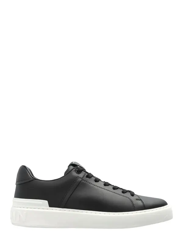 Balmain B-court Leather Sneakers - Black
