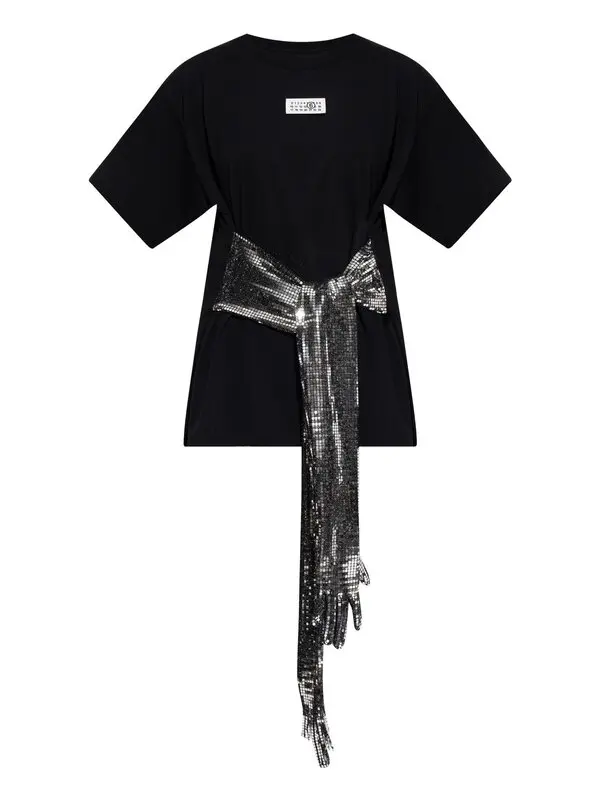 MAISON MARGIELA T-shirt With Long Gloves - Black