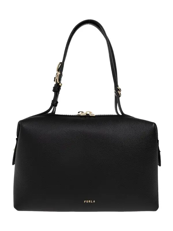Furla Double Medium Shoulder Bag - Black