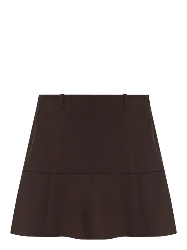SAMSØE SAMSØE Flared Mini Skirt - Brown