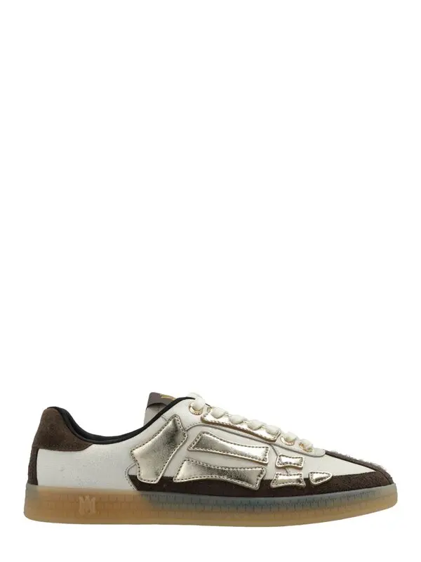 Amiri Metallic Pacific Bones Sneakers - Brown