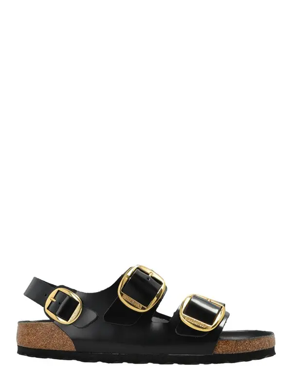BIRKENSTOCK Milano Big Buckle Slides - Black