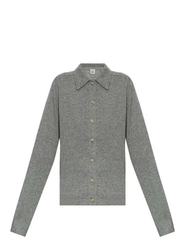 TOTEME Buttoned Cashmere Cardigan - Grey