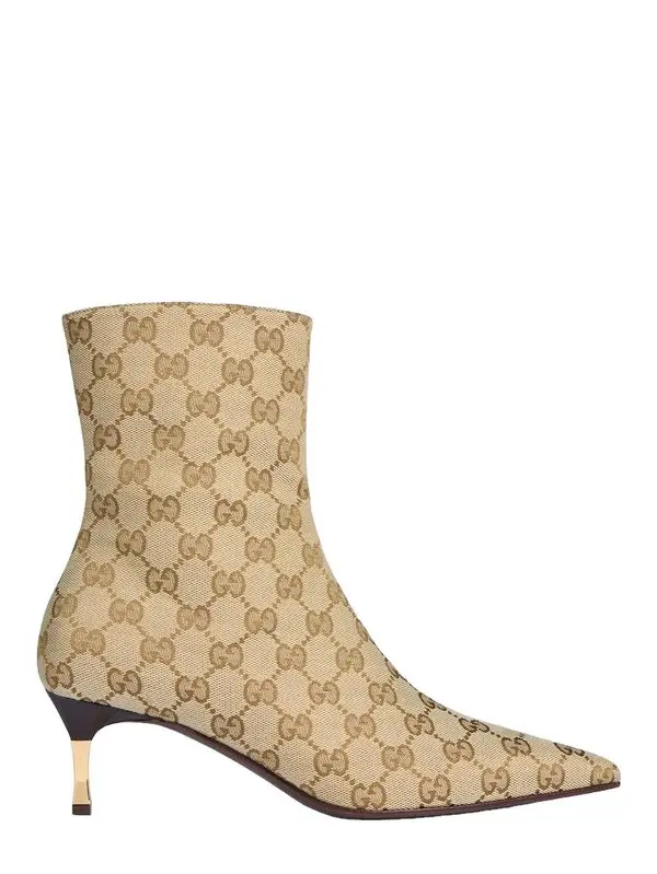 Gucci Gg Canvas Bootie - Beige
