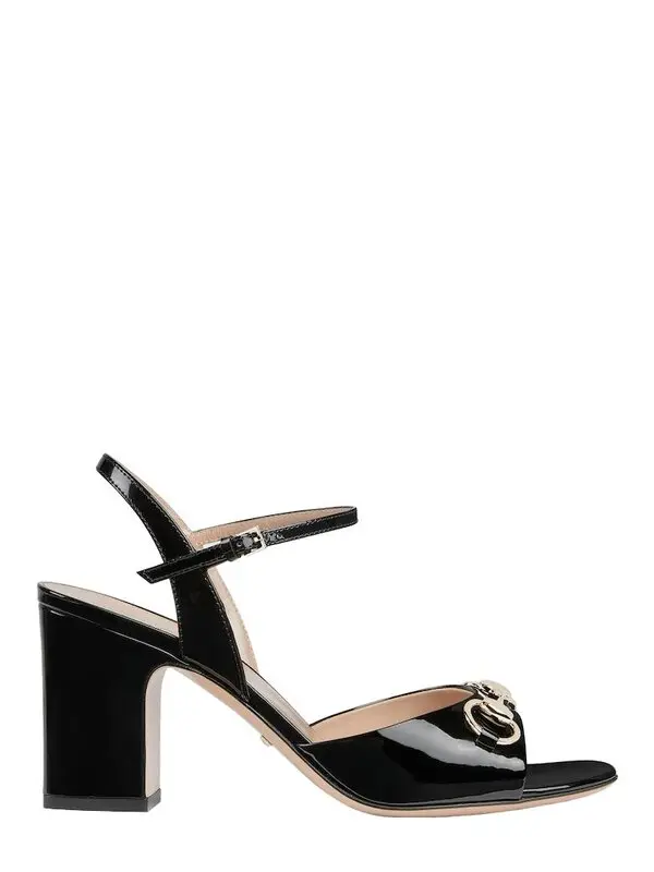 Gucci Horsebit Mid-heel Sandal - Black