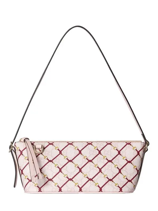 Gucci Printed Gg Small Shoulder Bag - Pink