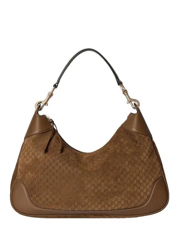 Gucci B Medium Shoulder Bag - Brown