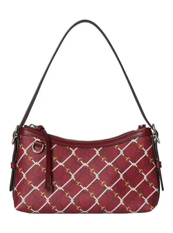 Gucci Gg Emblem Small Shoulder Bag - Bordeaux