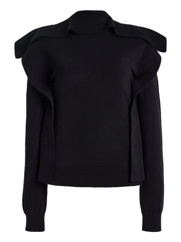 Marie Adam-Leenaerdt Square Wool-blend Sweater - Black