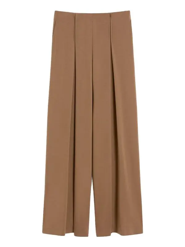 Max Mara Wool Jersey Trousers - Tobacco