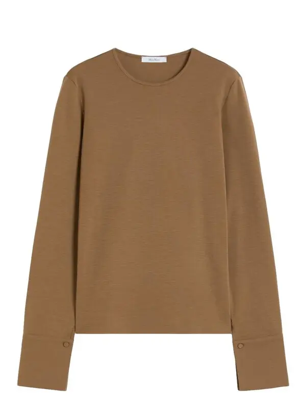 Max Mara Wool Jersey T-shirt - Tobacco