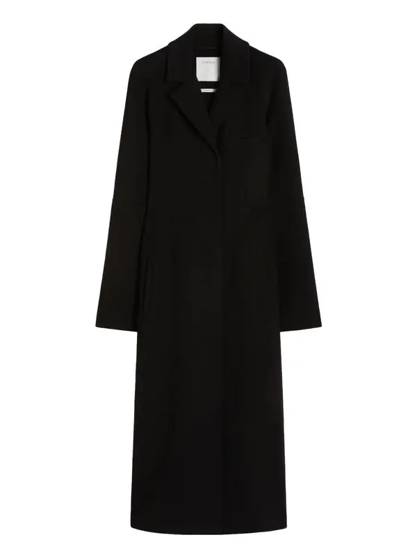 Max Mara Slim-fit Long Wool Coat - Black
