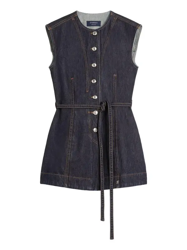 Max Mara Sleeveless Denim Top - Midnightblue