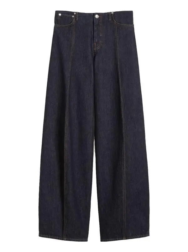Max Mara Oversized Low-rise Trousers - Midnightblue