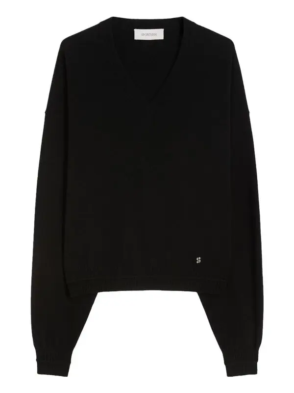 Max Mara Relaxed-fit Wool And Cashmere Sweater - Black