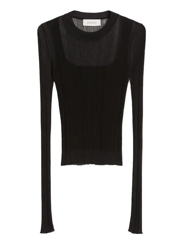 Max Mara Trompe L'oeil Viscose Jumper - Black