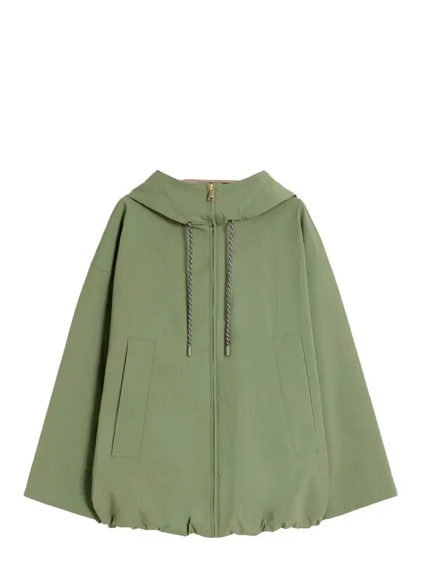 Max Mara Water-repellent Technical Fabric Windbreaker - Olive Green