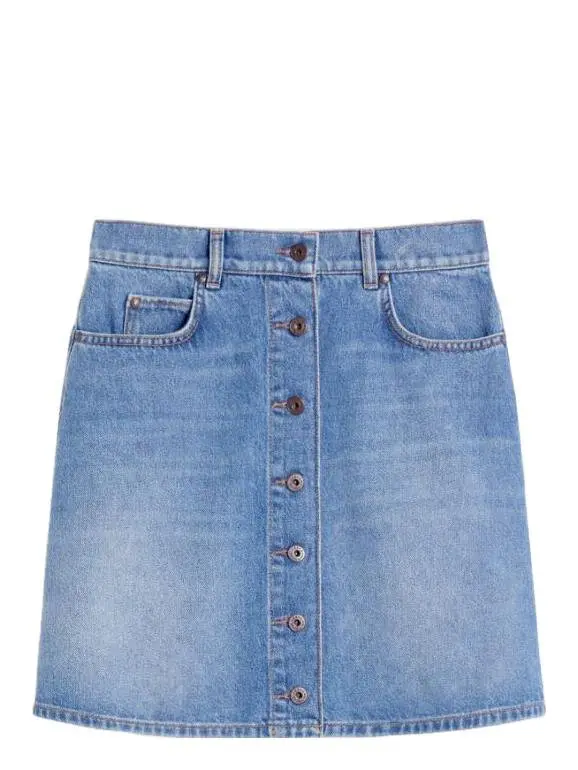 Max Mara Denim Miniskirt - Navy