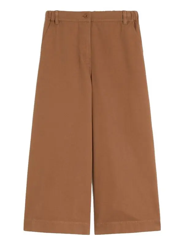 Max Mara Cotton Drill Ankle Length Trousers - Tobacco