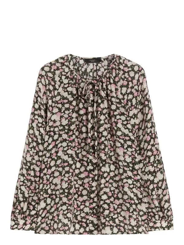 Max Mara Printed Silk Crepe De Chine Shirt - Pink