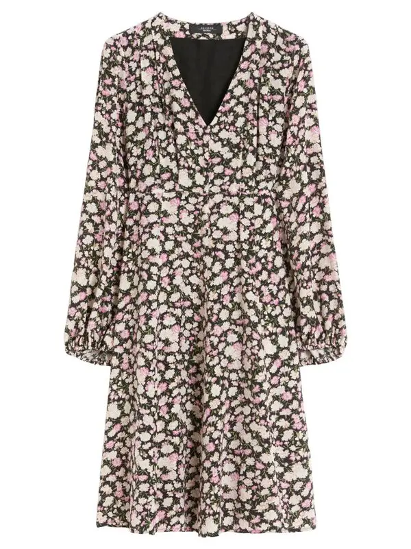 Max Mara Printed Silk Crepe De Chine Dress - Pink