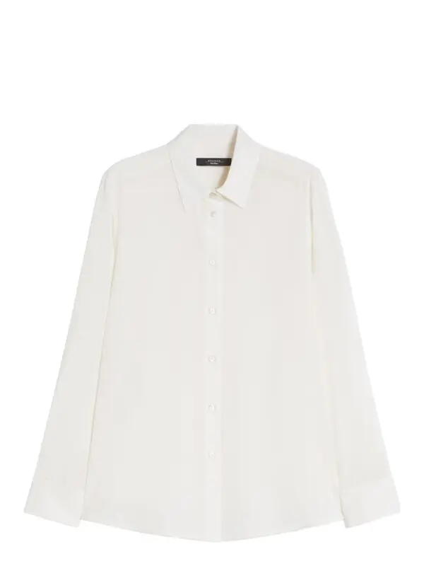 Max Mara Silk Crepe De Chine Shirt - Ivory